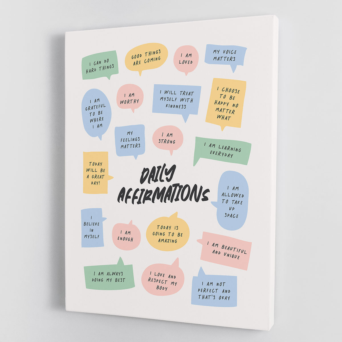 Daily Affirmations Canvas Print or Poster | Canvas Art Rocks