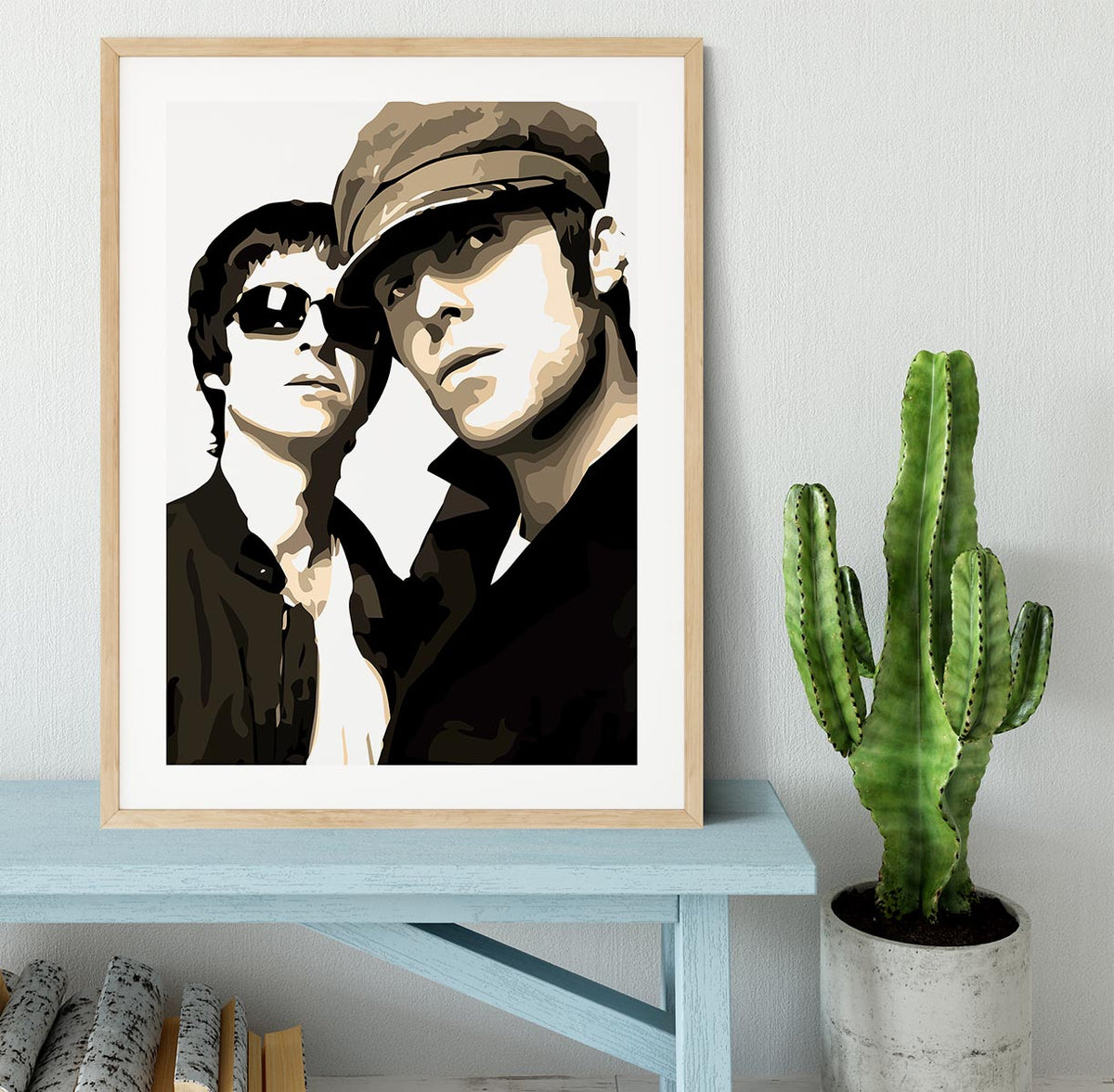 Liam and Noel Gallagher Oasis Framed Print | Canvas Art Rocks