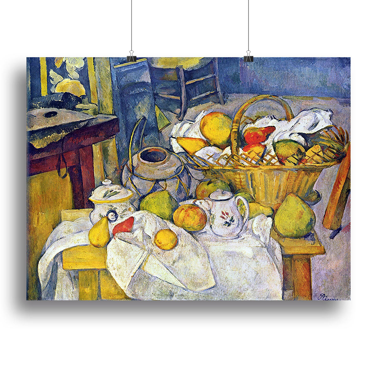 Still Life with Fruit Basket by Cezanne Canvas Print or Poster | Canvas ...