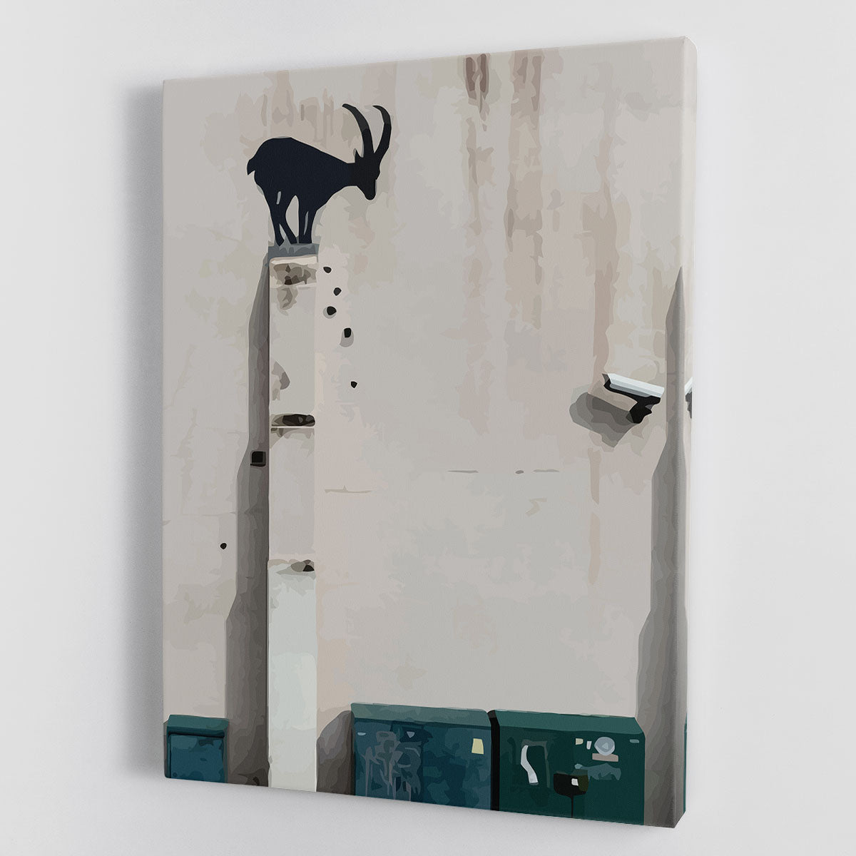 Banksy Mountain Goat Canvas Print or Poster | Canvas Art Rocks