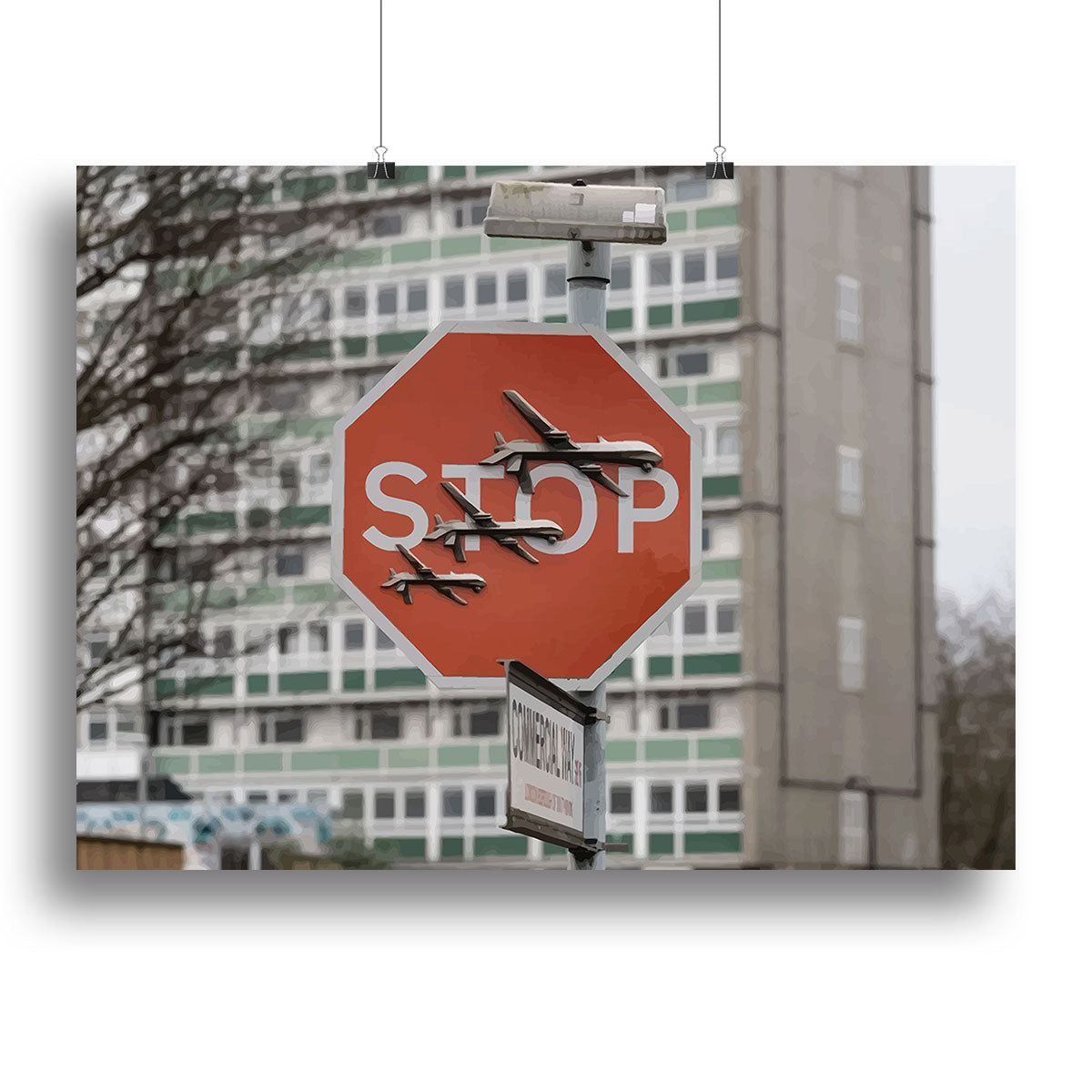 Banksy Stop Sign End War Canvas Print or Poster | Canvas Art Rocks