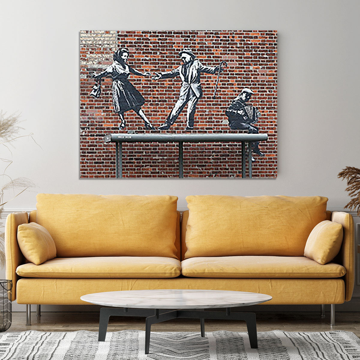 Banksy Couple Dancing Canvas Print or Poster | Canvas Art Rocks