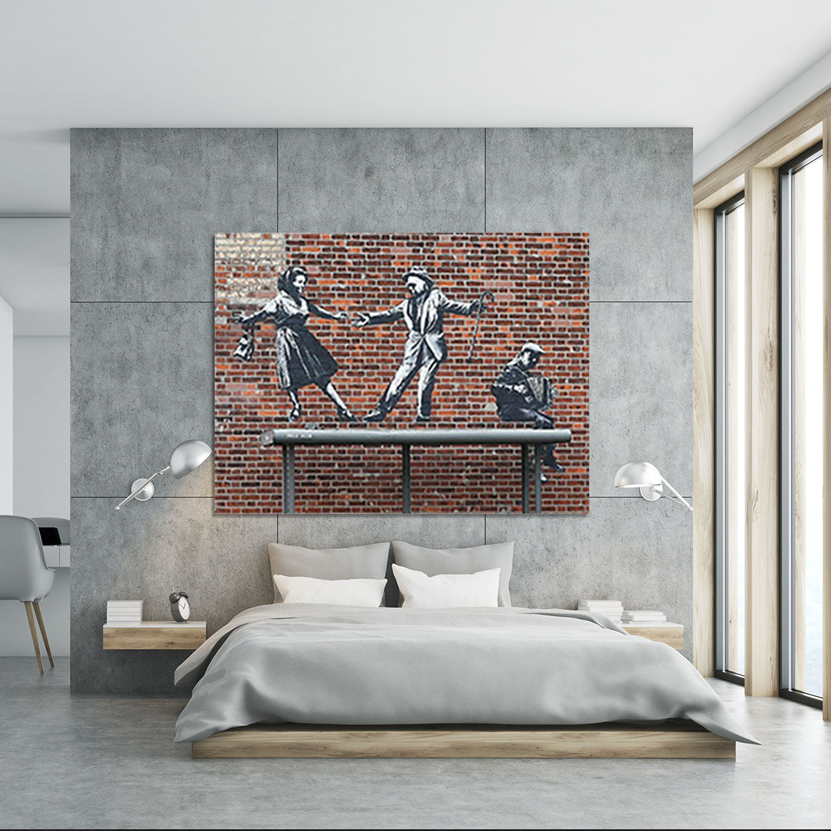 Banksy Couple Dancing Canvas Print or Poster | Canvas Art Rocks