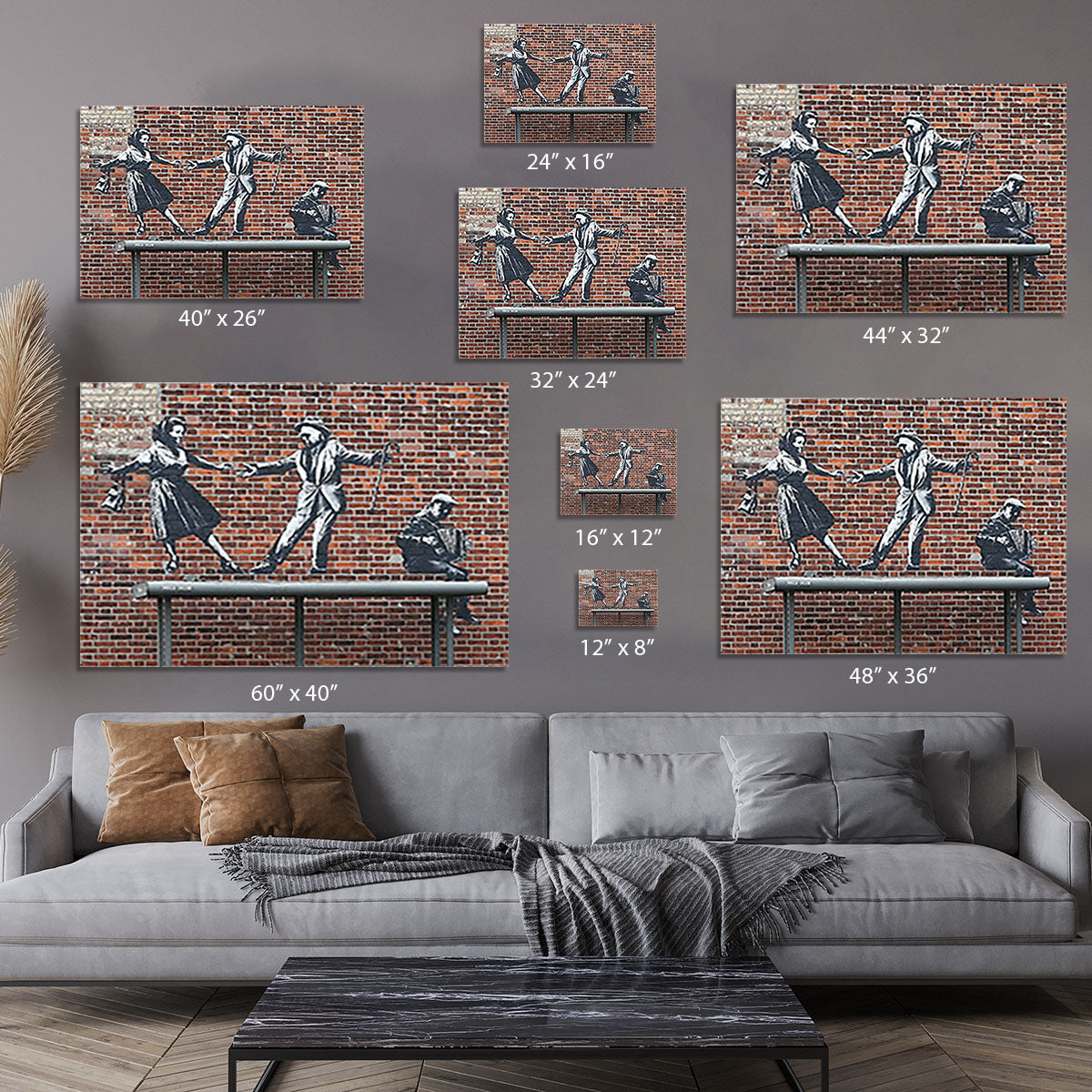 Banksy Couple Dancing Canvas Print or Poster | Canvas Art Rocks