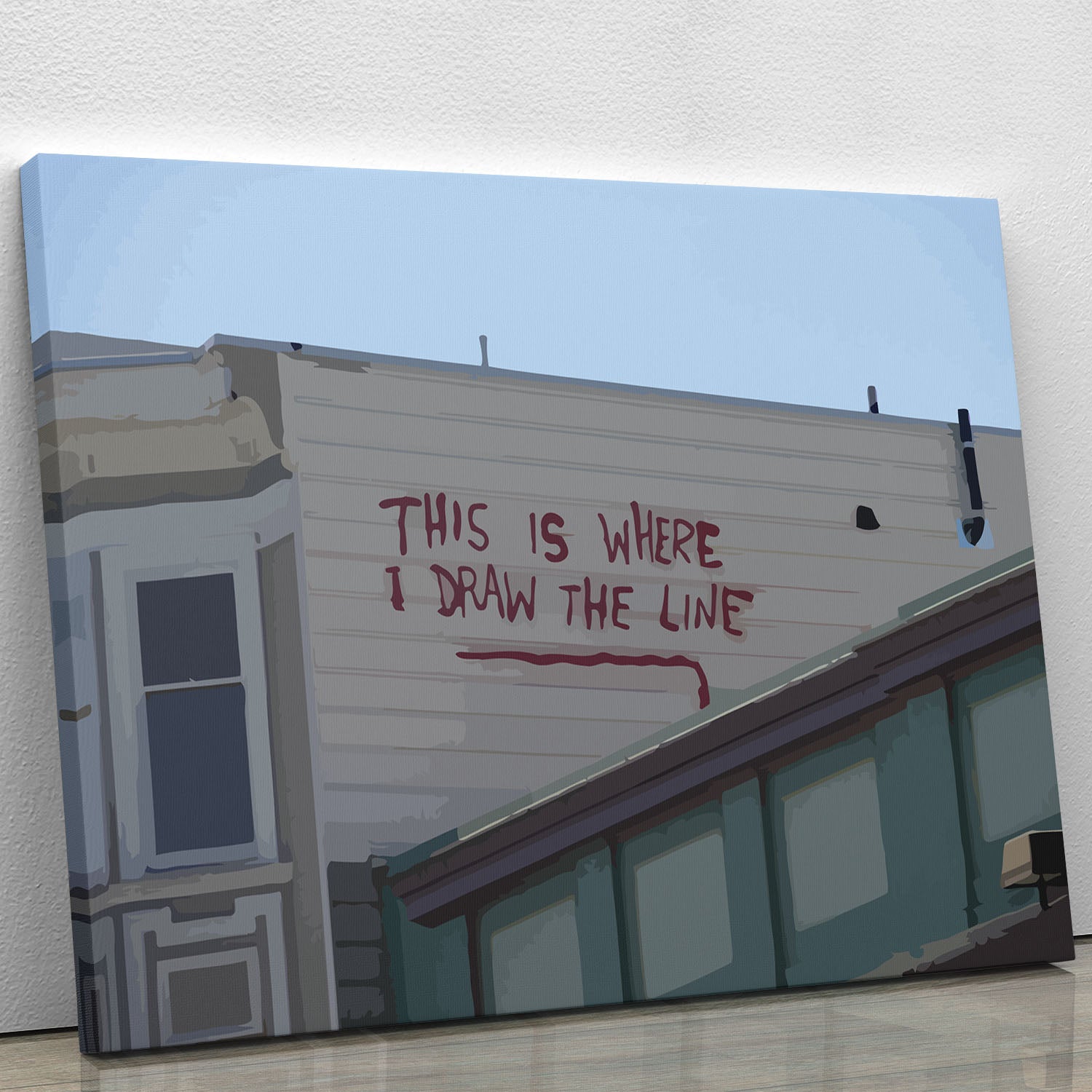 Banksy Draw The Line Canvas Print or Poster | Canvas Art Rocks