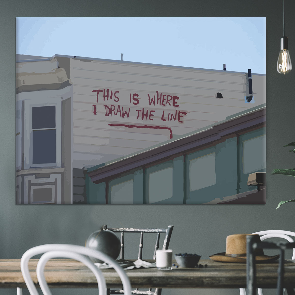 Banksy Draw The Line Canvas Print or Poster | Canvas Art Rocks