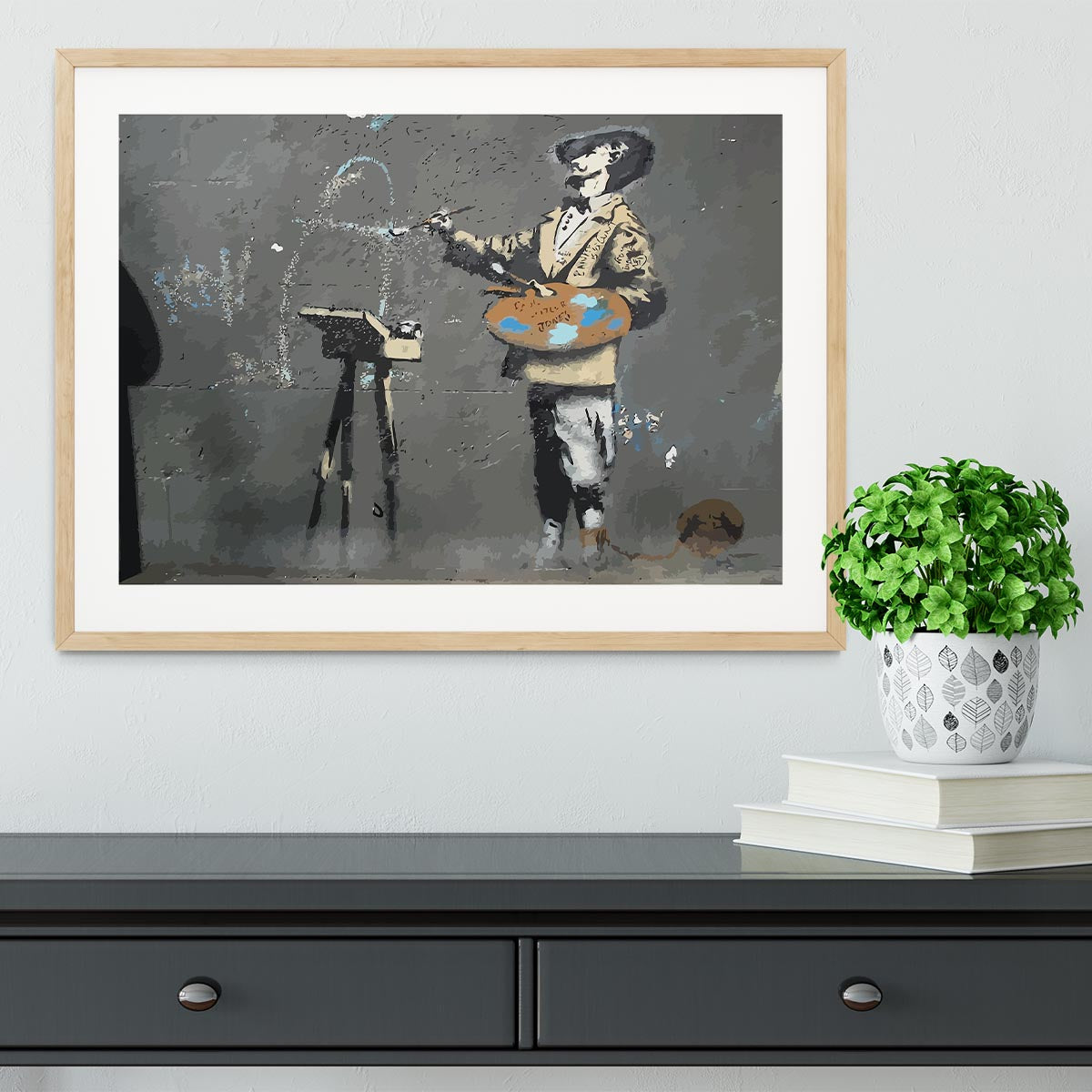 Banksy French Painter Framed Print | Canvas Art Rocks
