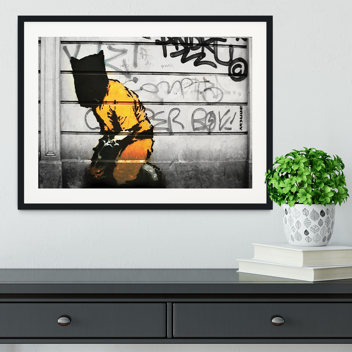 Banksy Guantanamo Bay Detainee Framed Print | Canvas Art Rocks