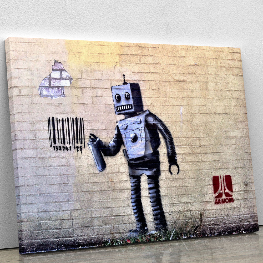 Banksy Robot Canvas Print or Poster | Canvas Art Rocks