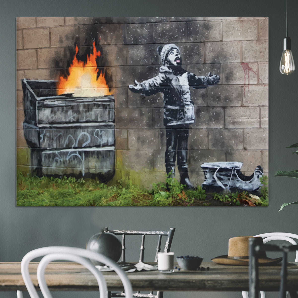 Banksy Seasons Greeting Canvas Print or Poster | Canvas Art Rocks