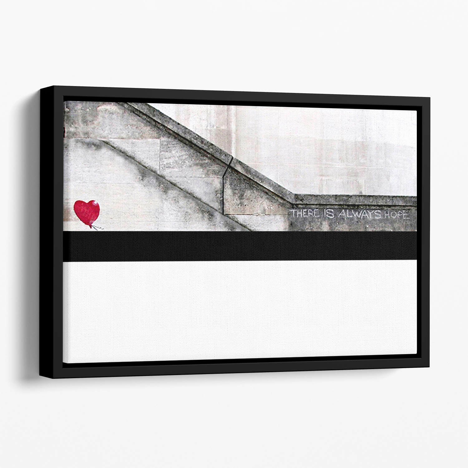 Banksy There is Always Hope Floating Framed Canvas | Canvas Art Rocks