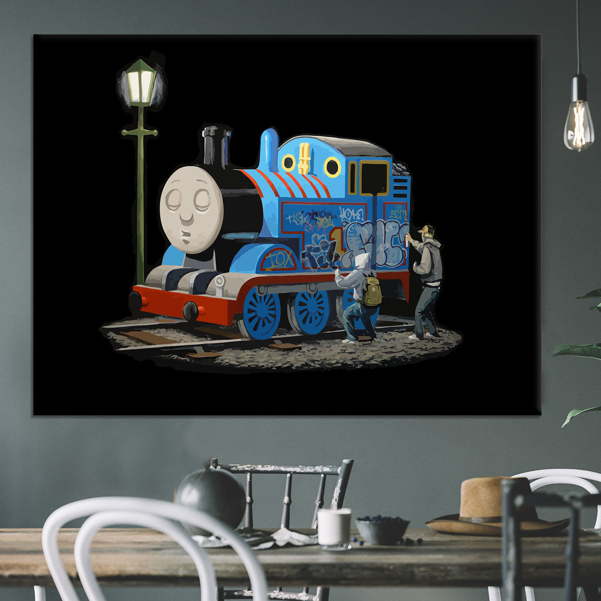 Banksy Thomas the Tank Engine Canvas Print or Poster | Canvas Art Rocks