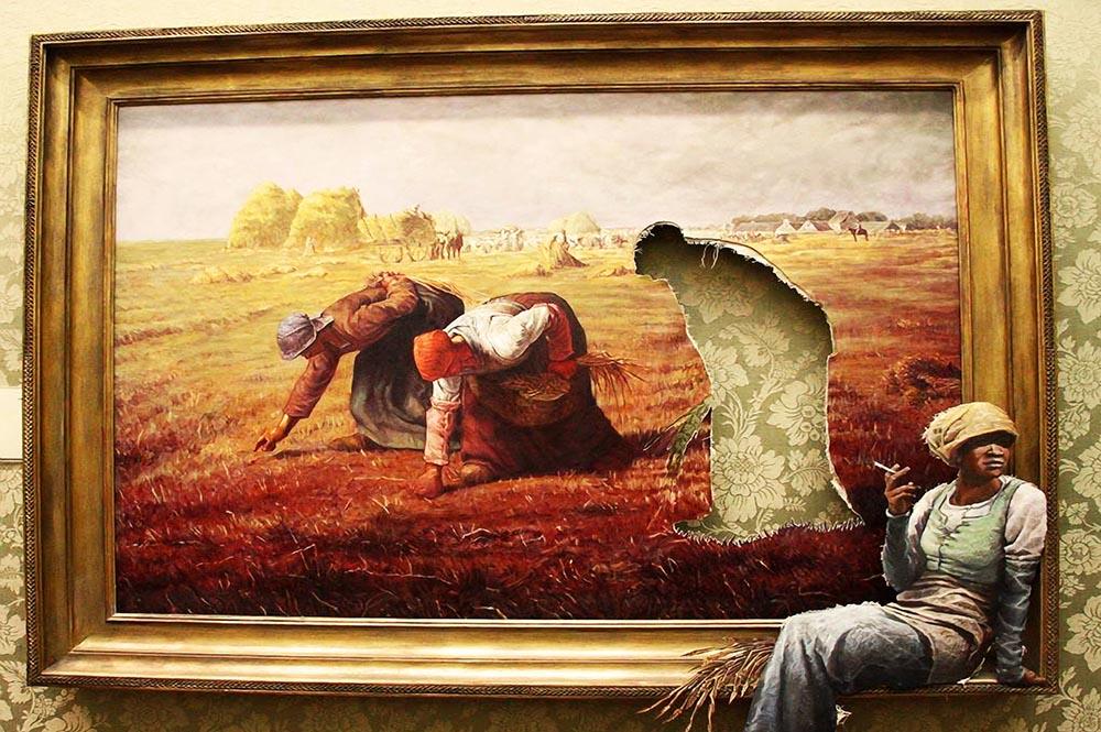 Banksy Time Out Wall Mural Wallpaper | Canvas Art Rocks