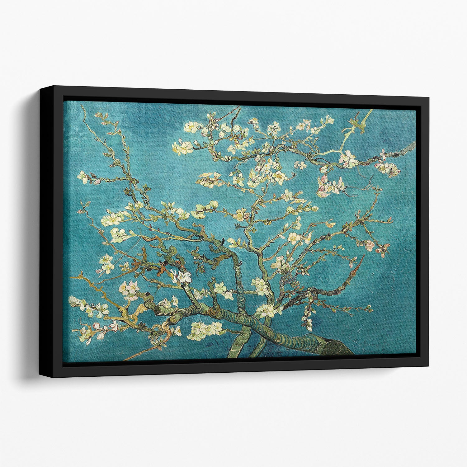 Blossoming Almond Tree by Van Gogh Floating Framed Canvas | Canvas Art ...