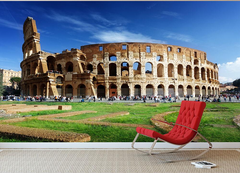Colosseum in Rome Italy Wall Mural Wallpaper | Canvas Art Rocks