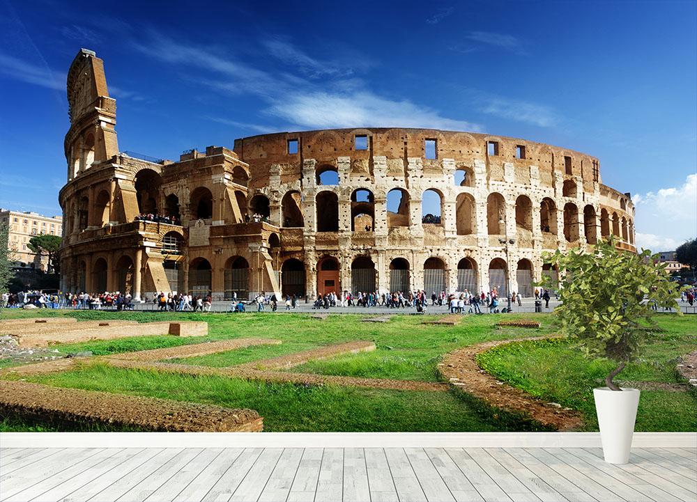 Colosseum in Rome Italy Wall Mural Wallpaper | Canvas Art Rocks