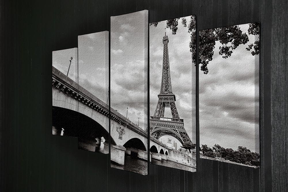 Eiffel tower view from Seine river 5 Split Panel Canvas | Canvas Art Rocks