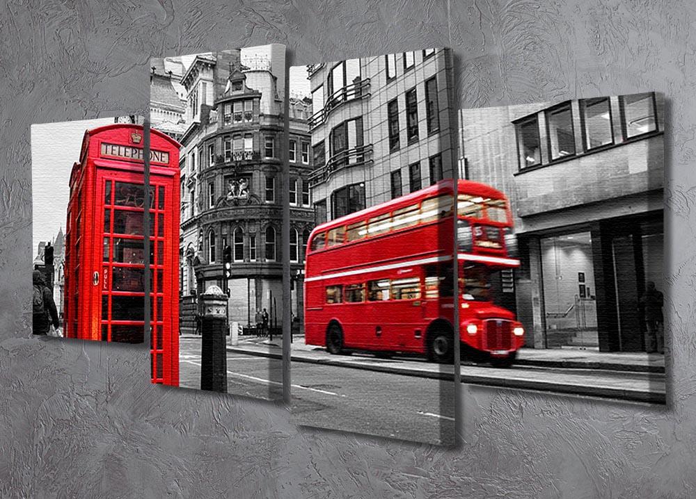 Fleet street London 4 Split Panel Canvas | Canvas Art Rocks