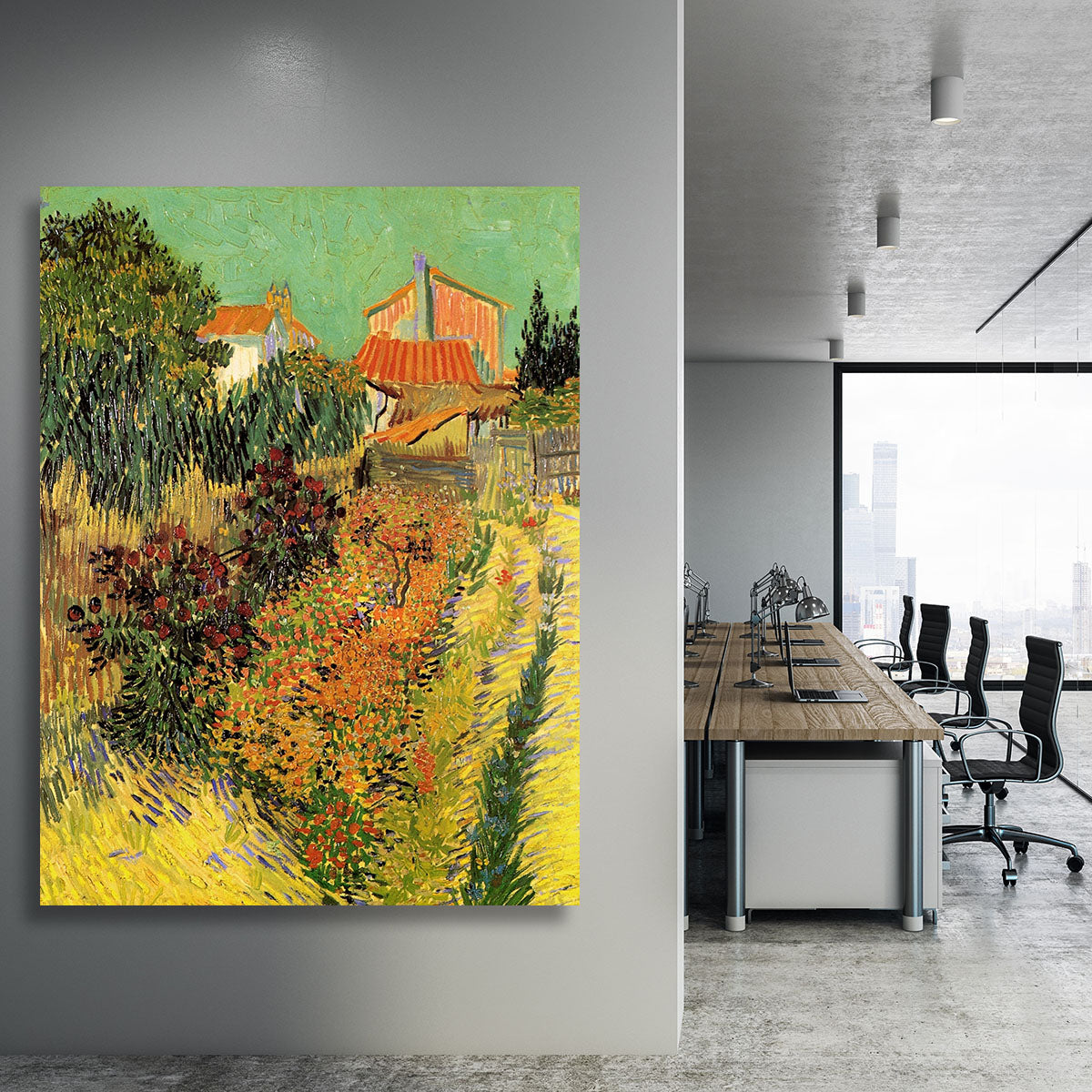 Garden Behind a House by Van Gogh Canvas Print or Poster | Canvas Art Rocks