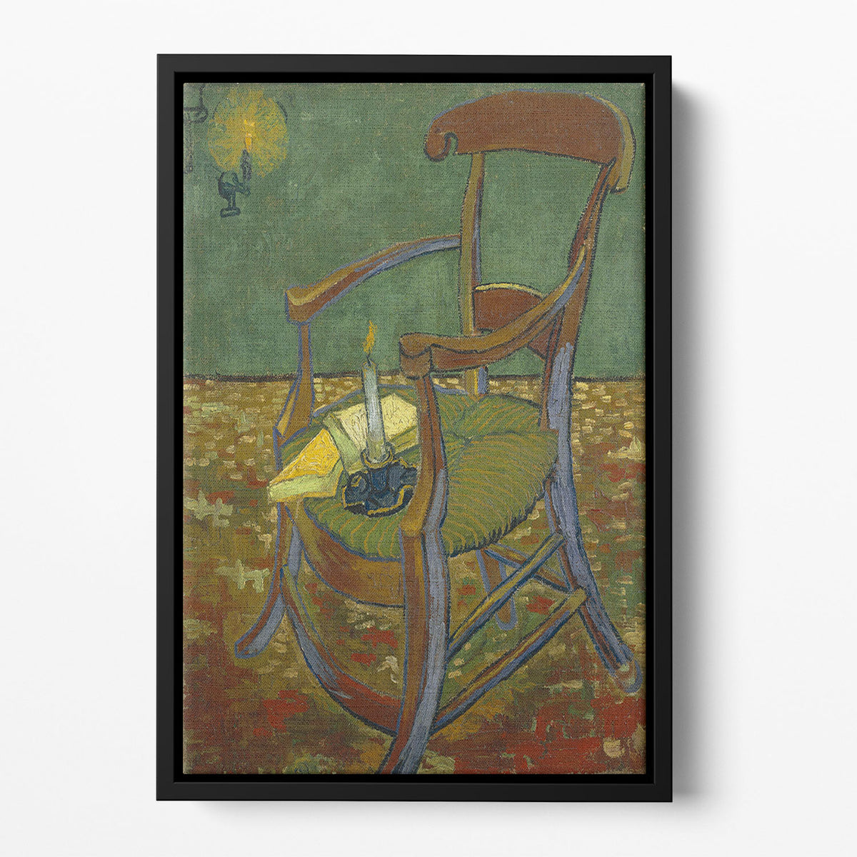 Gauguins chair by Van Gogh Floating Framed Canvas | Canvas Art Rocks