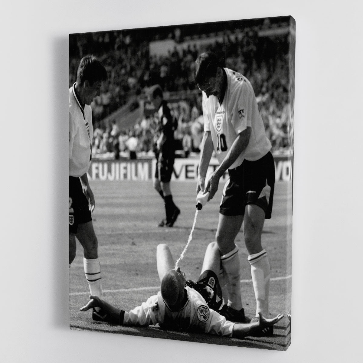 Gazza celebrates Euro 96 qualifiers Canvas Print or Poster | Canvas Art ...