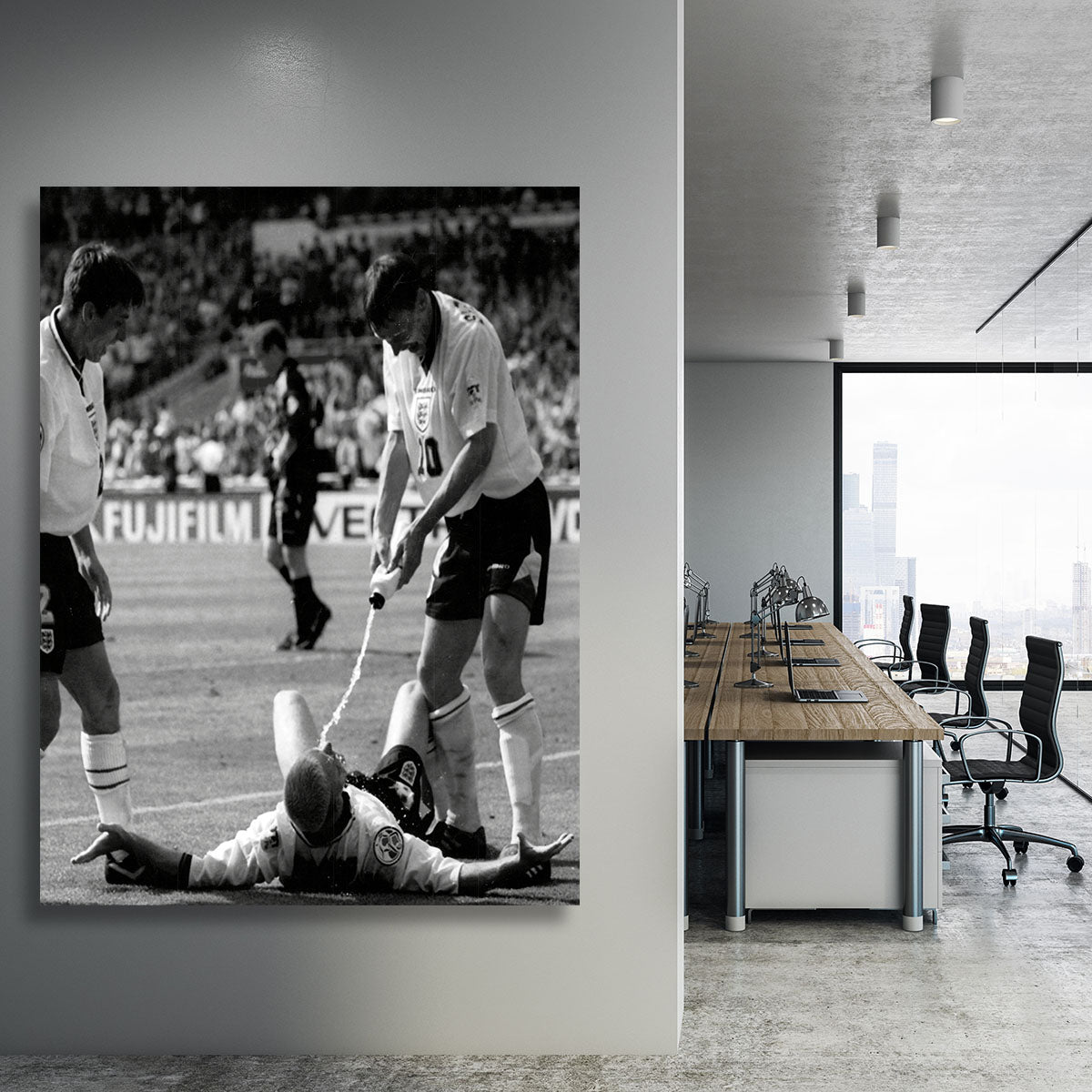 Gazza celebrates Euro 96 qualifiers Canvas Print or Poster | Canvas Art ...