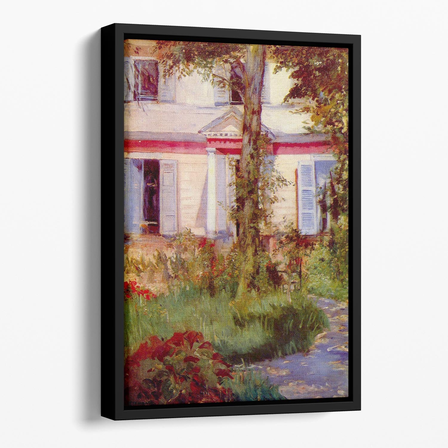 House in Rueil by Edouard Manet Floating Framed Canvas | Canvas Art Rocks