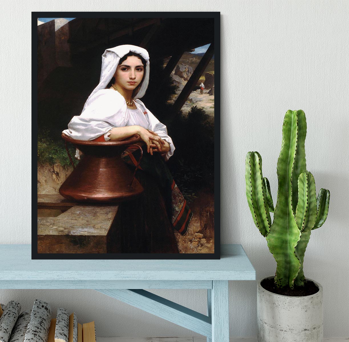 Italian Girl Drawing Water By Bouguereau Framed Print | Canvas Art Rocks