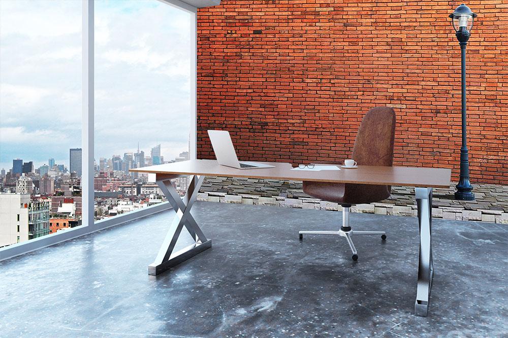 Lamp post street on brick Wall Mural Wallpaper | Canvas Art Rocks