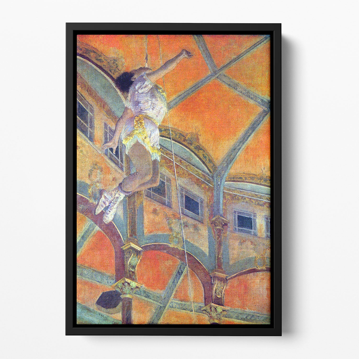 Miss Lala in Circus Fernando by Degas Floating Framed Canvas | Canvas ...