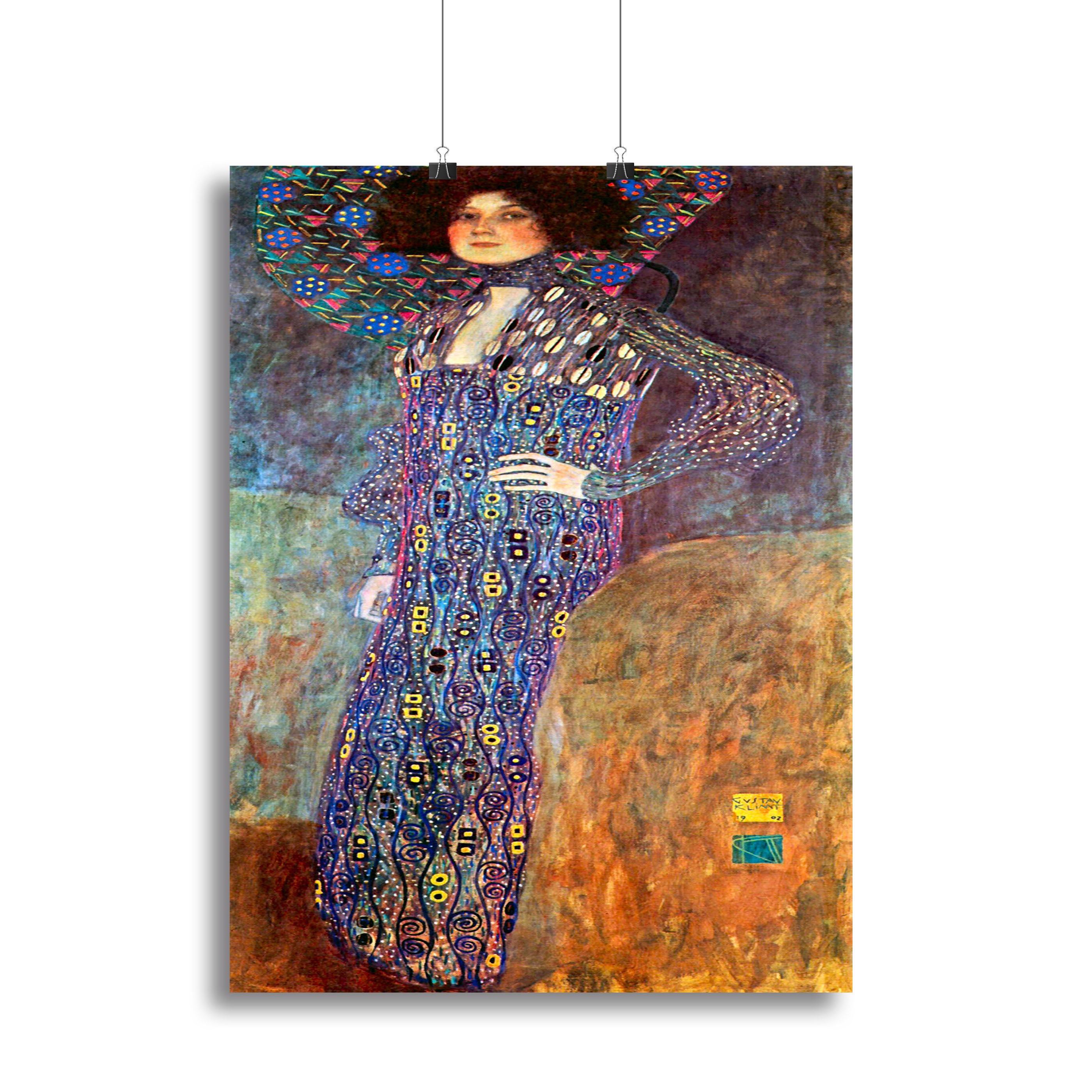 Portrait of Emily Floge by Klimt Canvas Print or Poster | Canvas Art Rocks