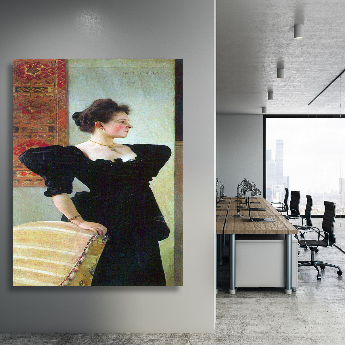 Portrait of Marie Breunig by Klimt Canvas Print or Poster | Canvas Art ...