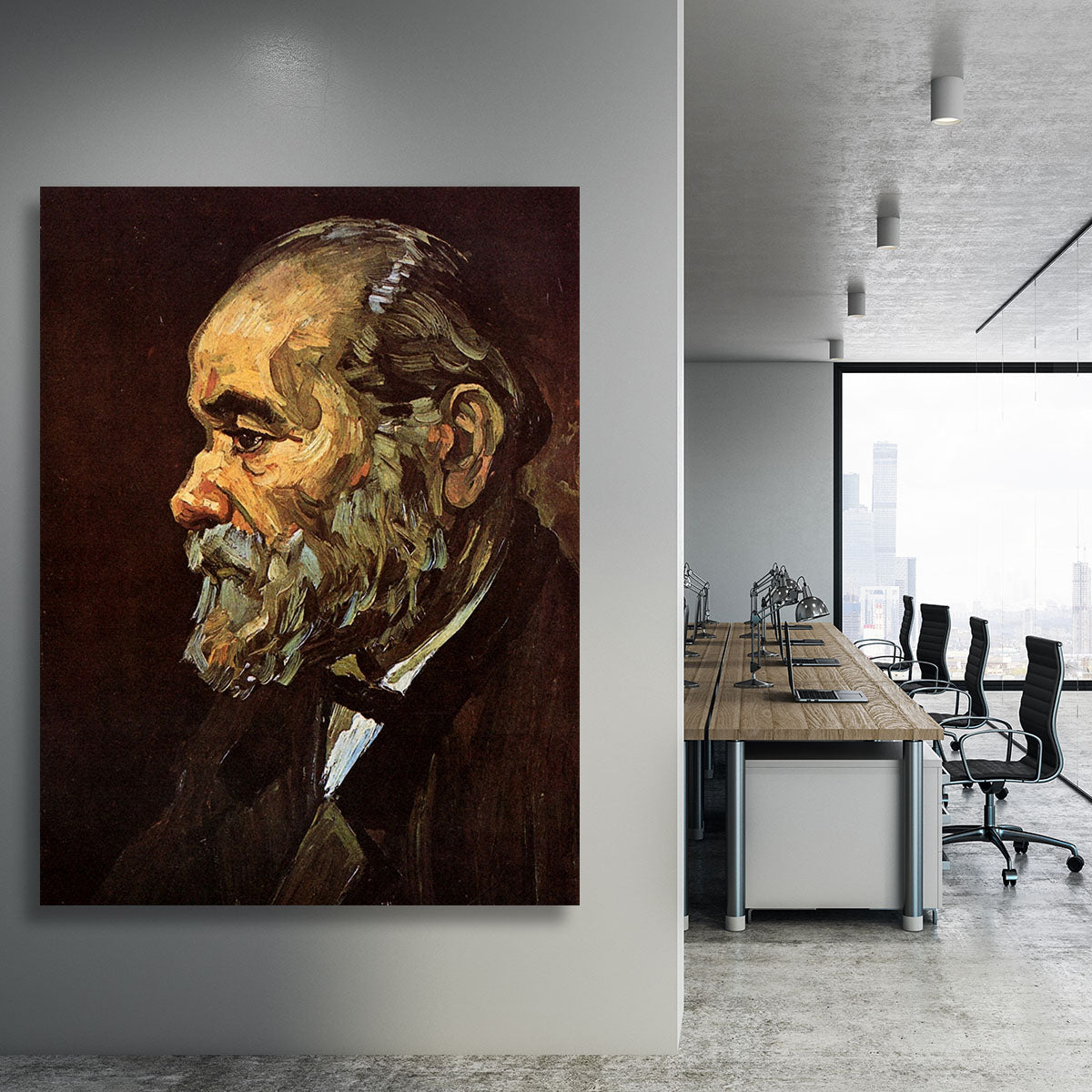 Portrait of an Old Man with Beard by Van Gogh Canvas Print or Poster ...