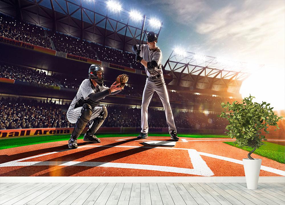 Professional baseball players Wall Mural Wallpaper | Canvas Art Rocks