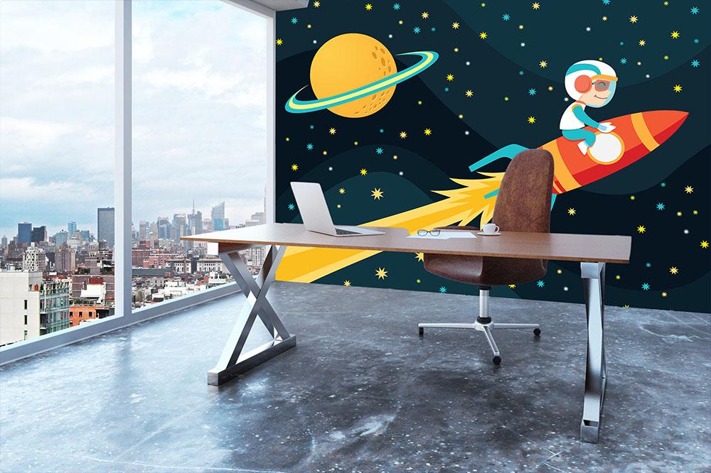Rocket Boy Wall Mural Wallpaper | Canvas Art Rocks