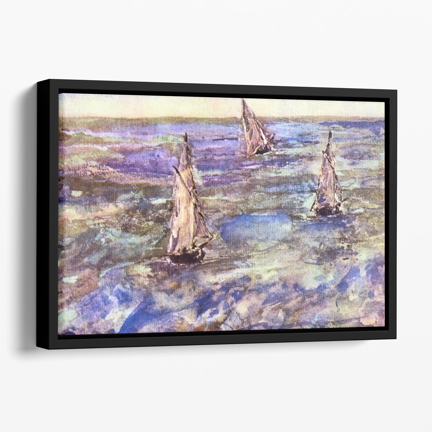 Seascape 1873 by Manet Floating Framed Canvas | Canvas Art Rocks