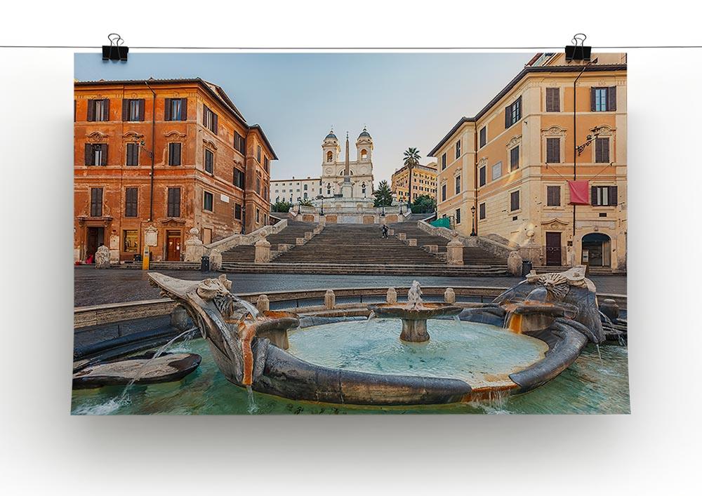 Spanish Steps at morning Canvas Print or Poster | Canvas Art Rocks