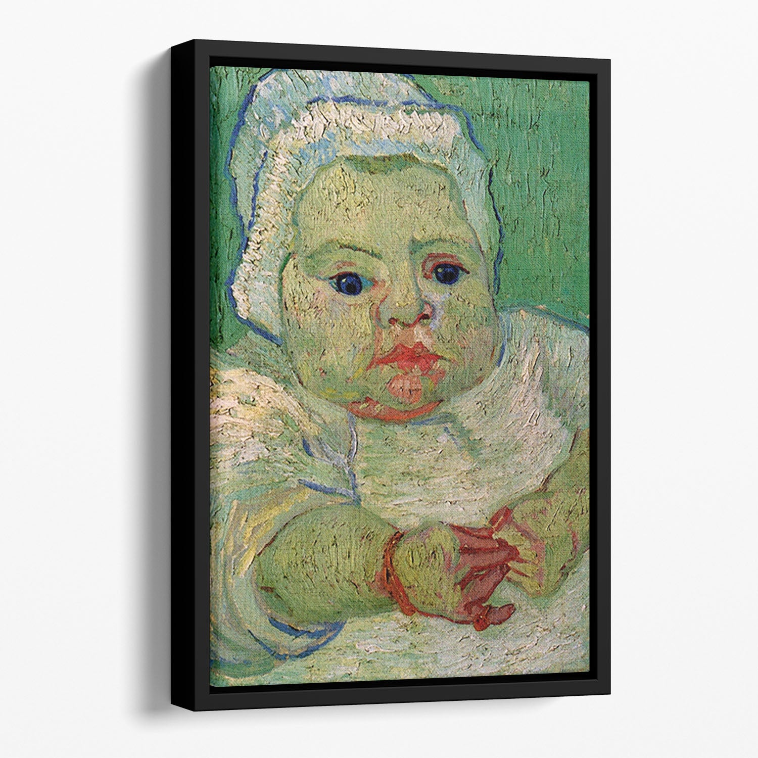 The Baby Marcelle Roulin by Van Gogh Floating Framed Canvas | Canvas ...