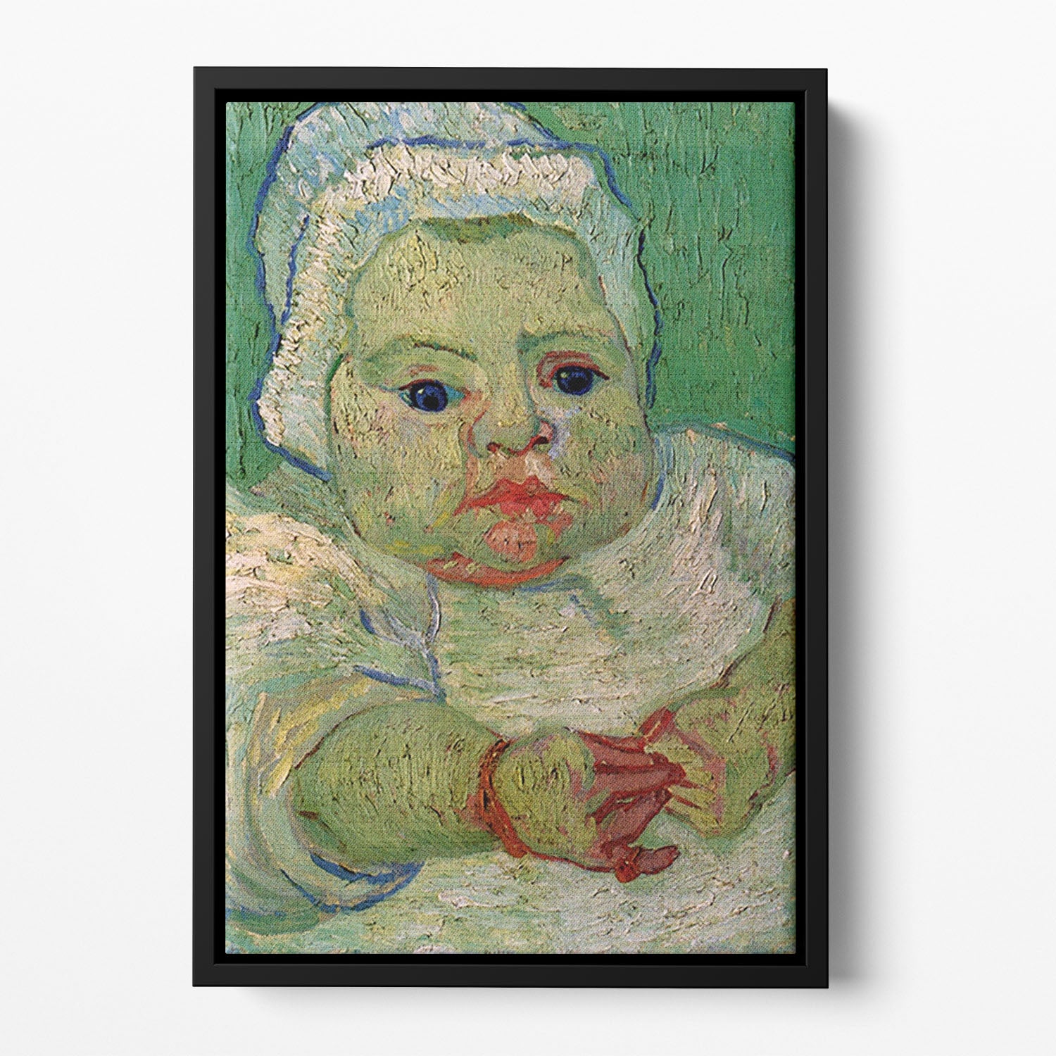 The Baby Marcelle Roulin by Van Gogh Floating Framed Canvas | Canvas ...