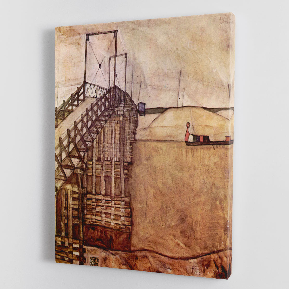 The Bridge by Egon Schiele Canvas Print or Poster | Canvas Art Rocks