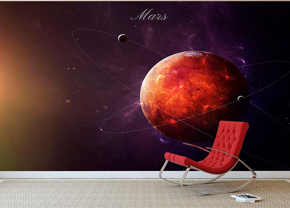 The Red Planet Mars Wall Mural Wallpaper | Canvas Art Rocks