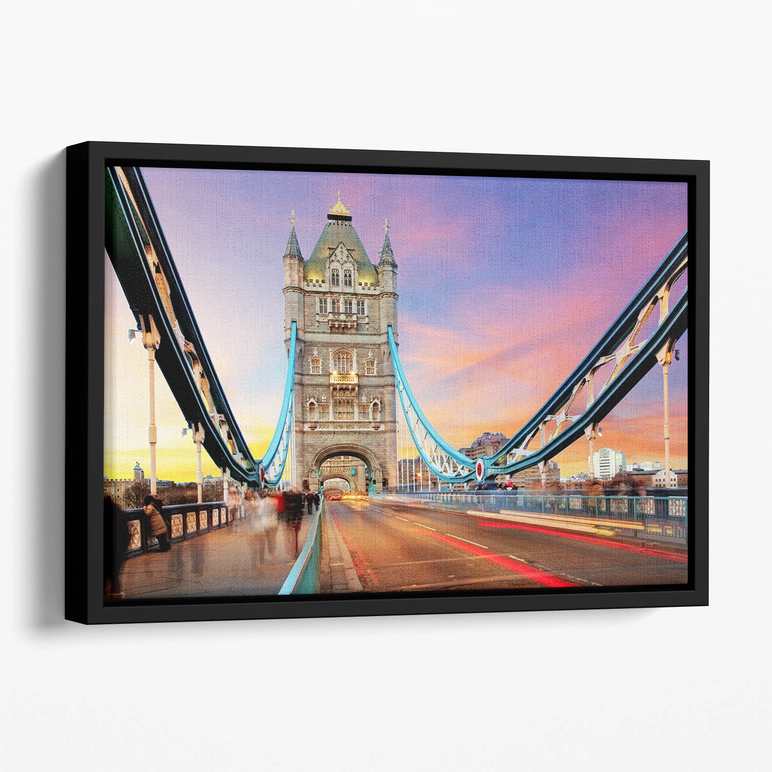 Tower bridge Motion Floating Framed Canvas | Canvas Art Rocks