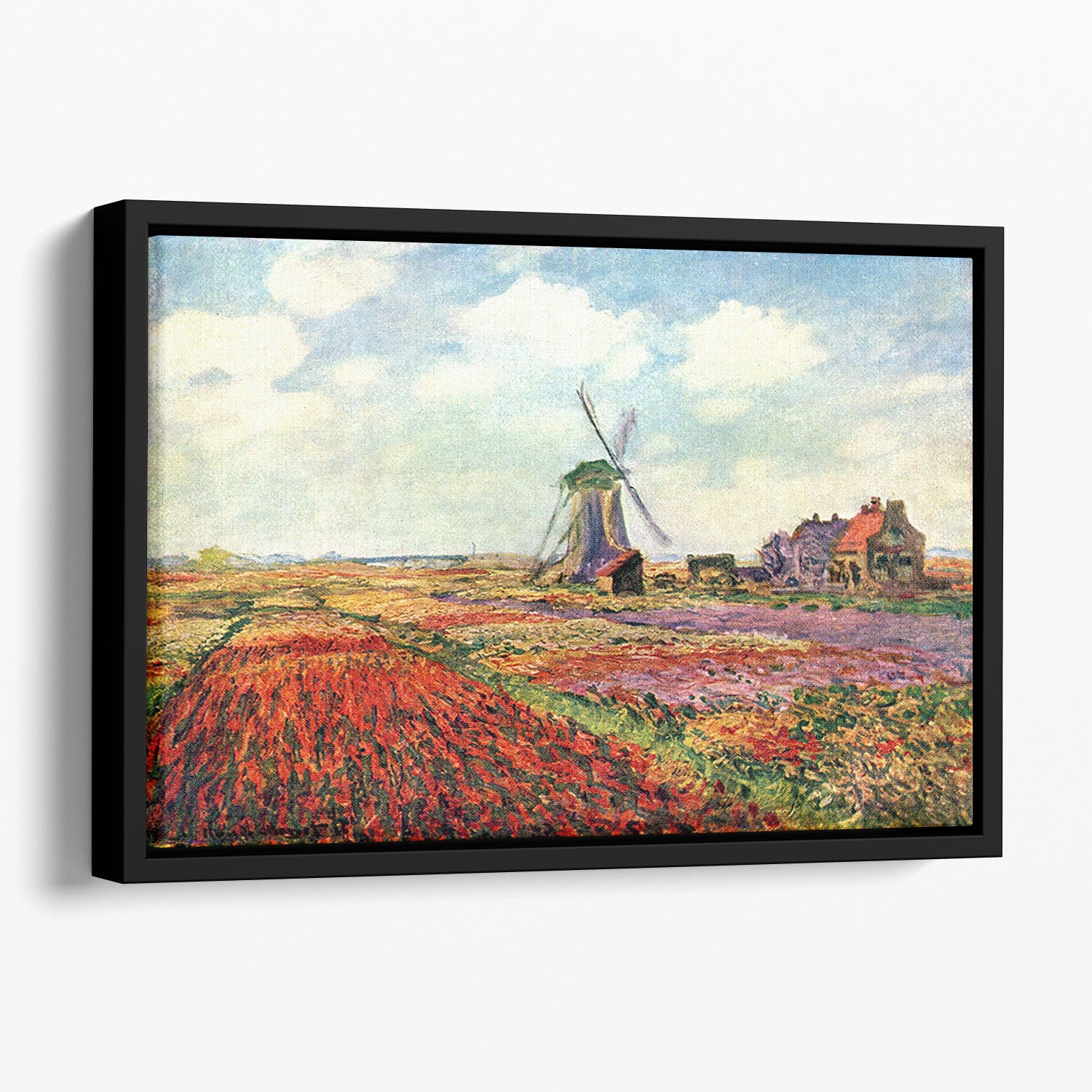 Tulips of Holland by Monet Floating Framed Canvas | Canvas Art Rocks