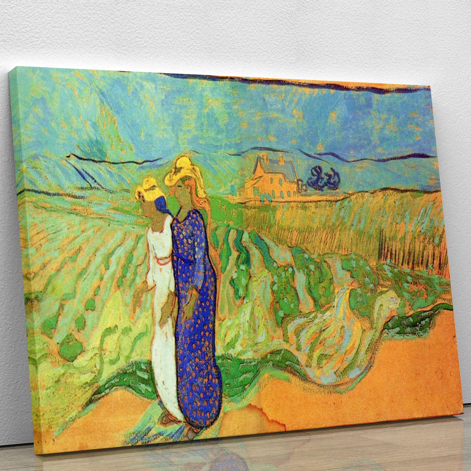 Two Women Crossing the Fields by Van Gogh Canvas Print or Poster ...