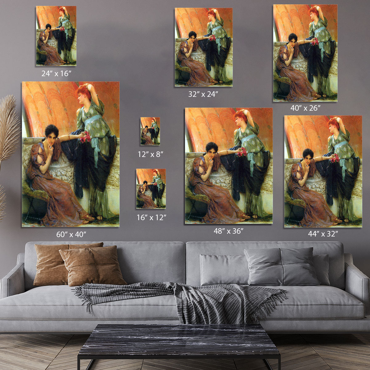 Unconscious rivals detail by Alma Tadema Canvas Print or Poster | Canvas Art Rocks