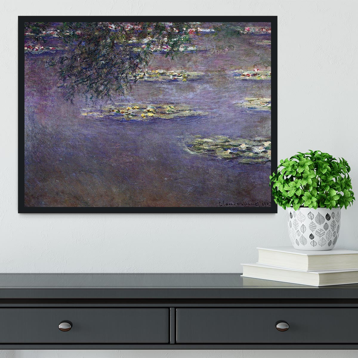 Water lilies water landscape 1 by Monet Framed Print | Canvas Art Rocks