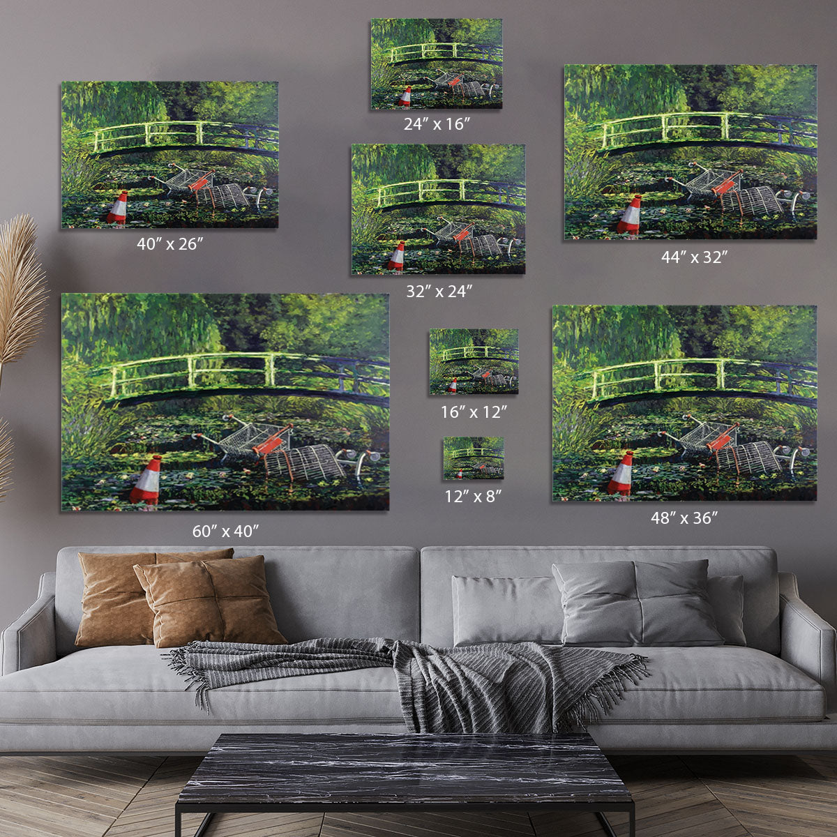 banksy Water Lilies Trash Canvas Print or Poster | Canvas Art Rocks