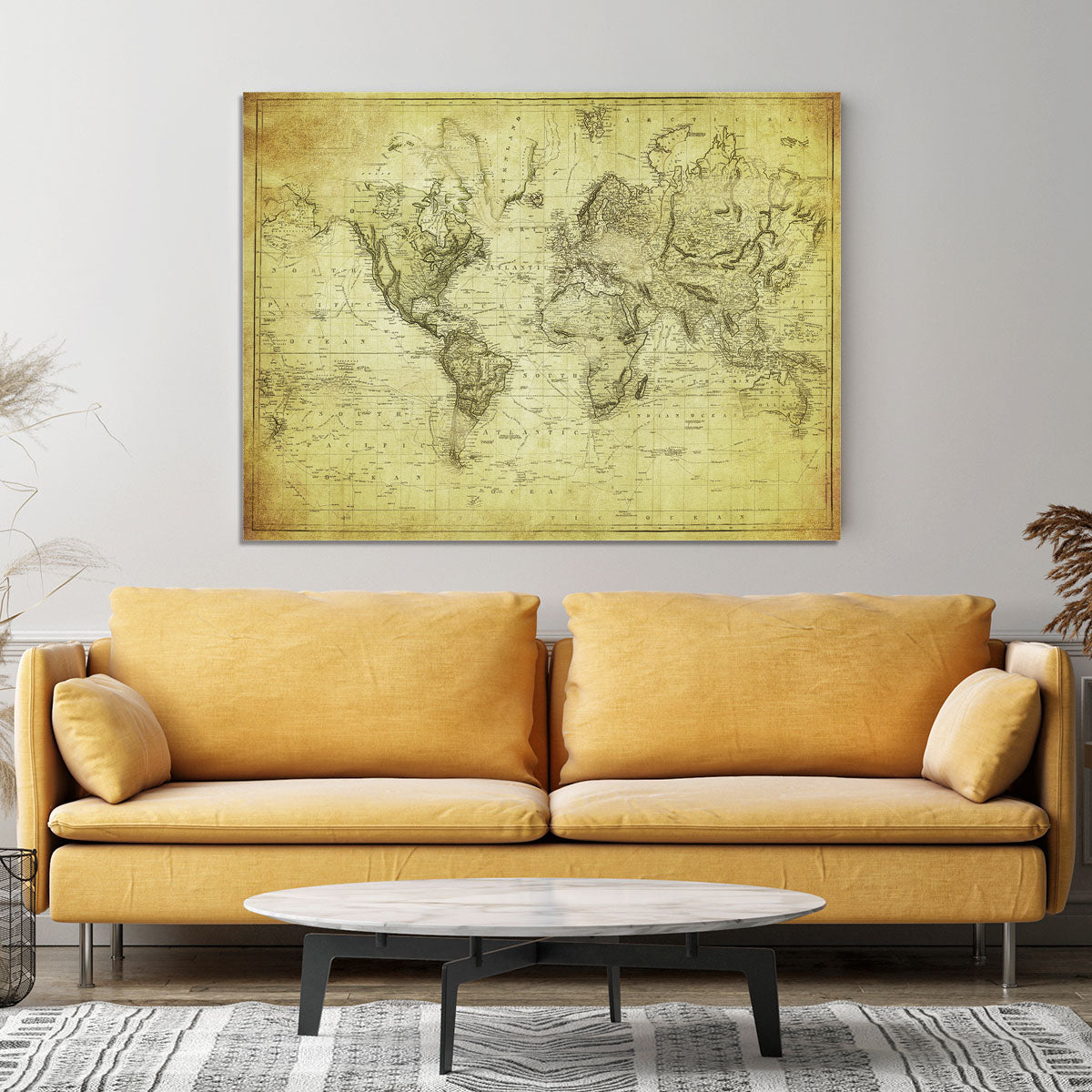 vintage map of the world 1831 Canvas Print or Poster | Canvas Art Rocks